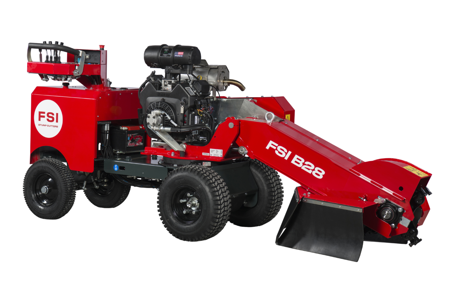FSI B28 – Self-propelled stump cutter with hydraulic 2WD