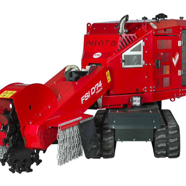 FSI D74 TRACK - Powerful 74 hp diesel engine stump grinder