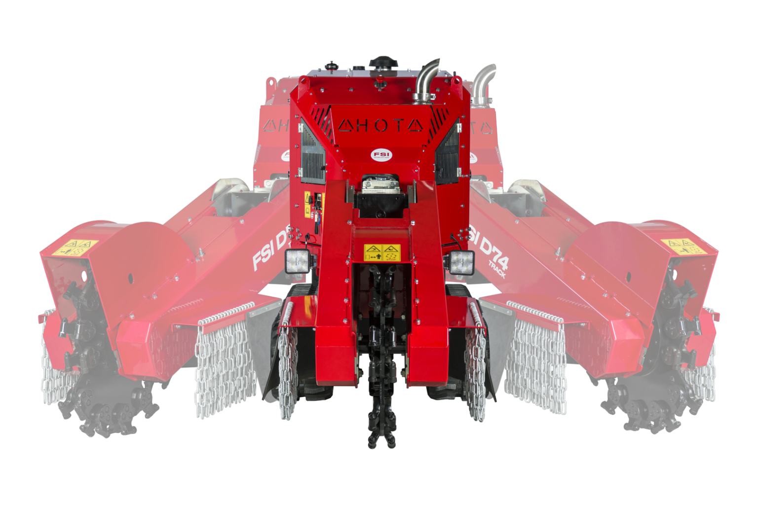 FSI D74 TRACK - Powerful 74 hp diesel engine stump grinder